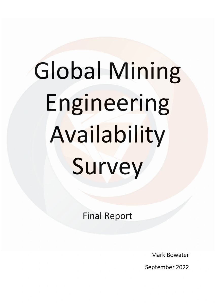 Global Mining Engineering Availability Survey Report 2022
